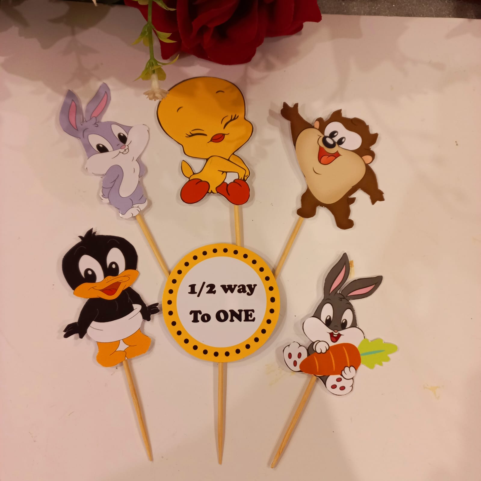 Colorful Printed Topper For Half Birthday – Dabster