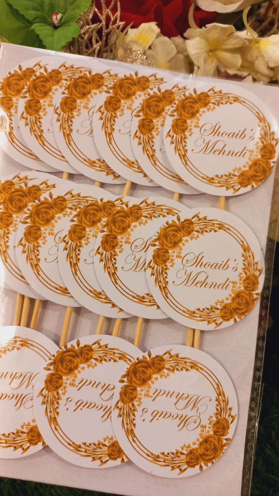 Floral Round Mehndi Design/Methai Toppers – Dabster