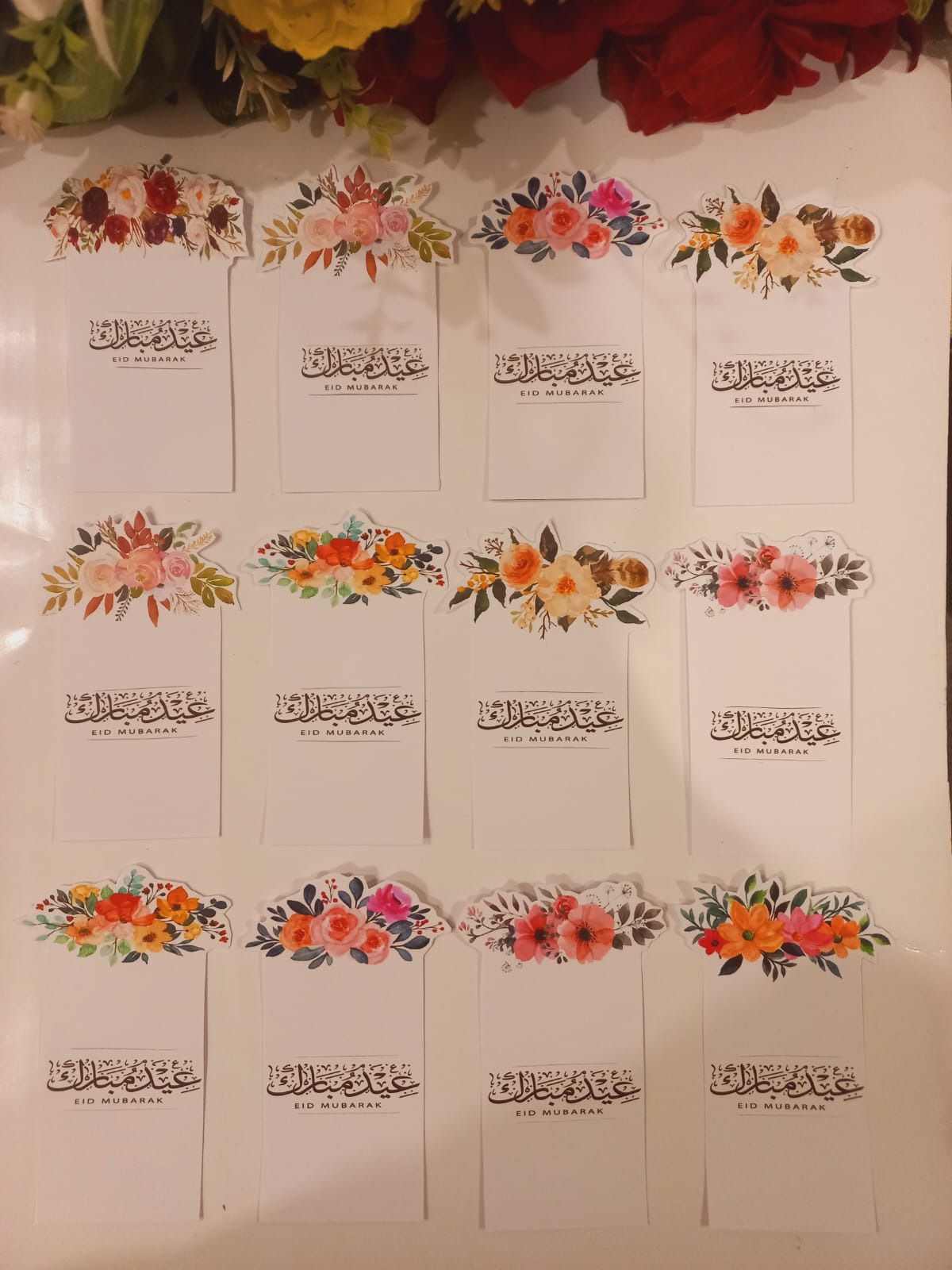 Floral Eid Tuckin Cards For EIDI – Dabster